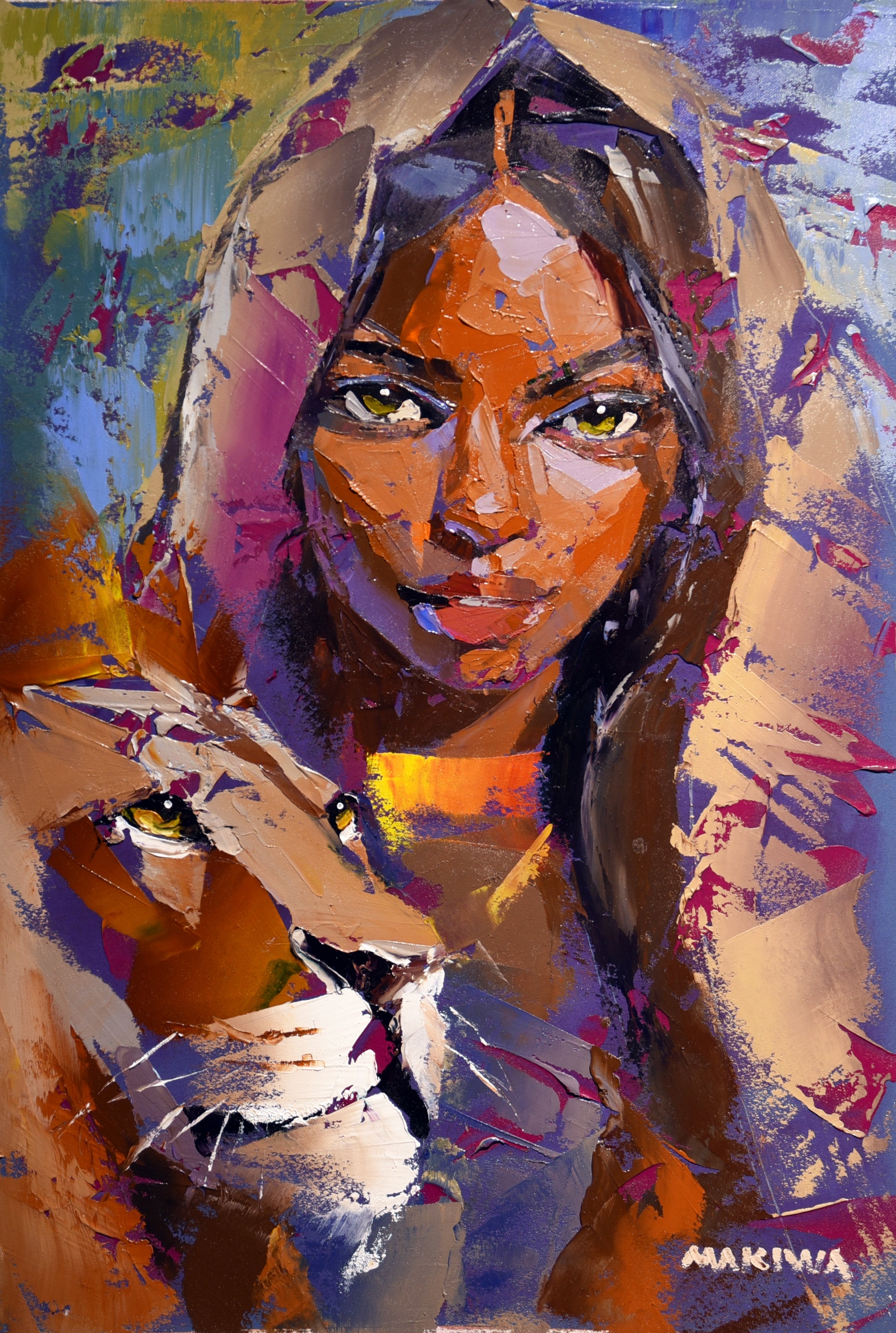 Guardian of Grace 55x37cm Oil On Canvas – Makiwa Gallery